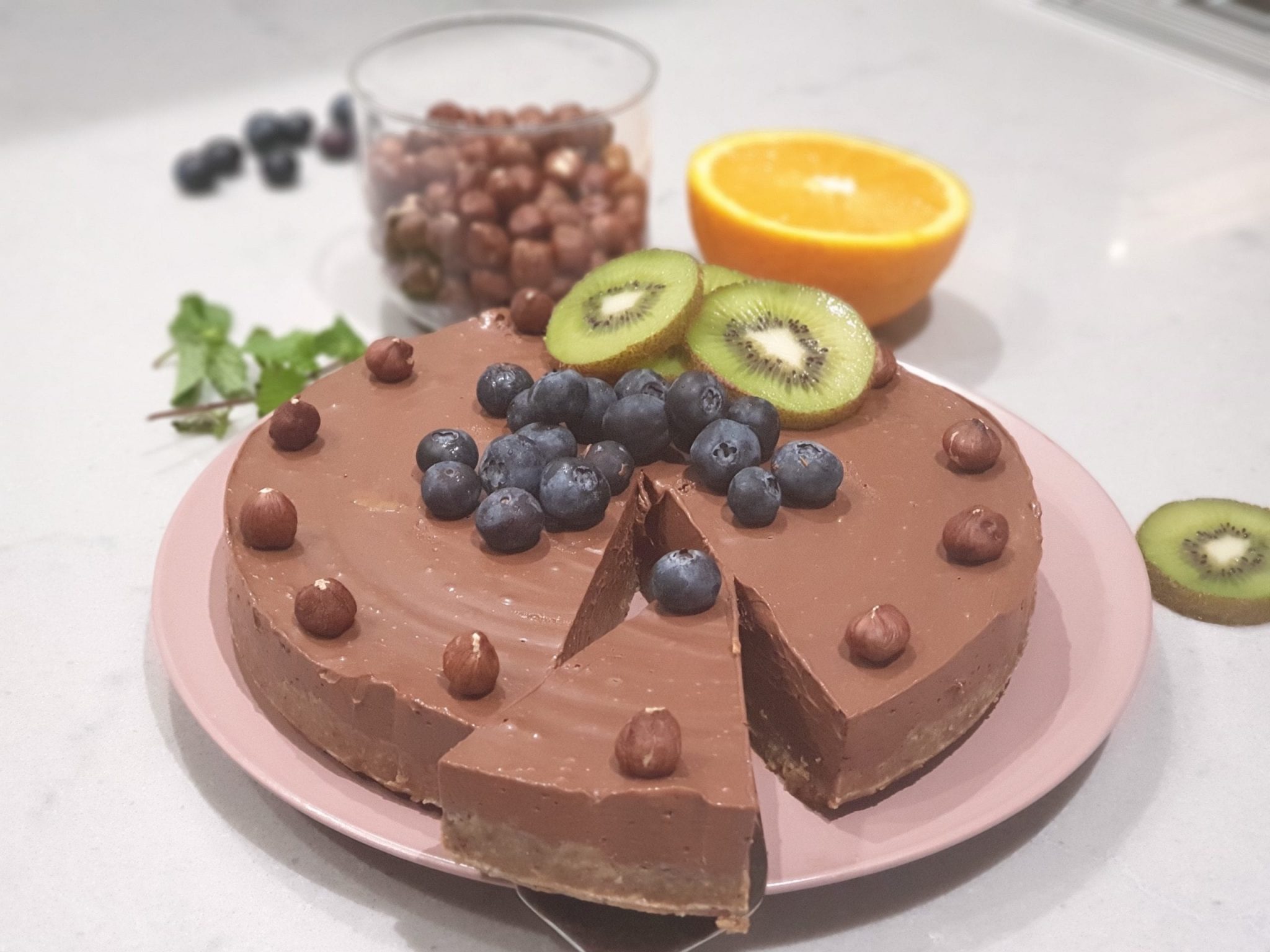 Hazelnut Chocolate Mousse Cake - Wholesome Bellies